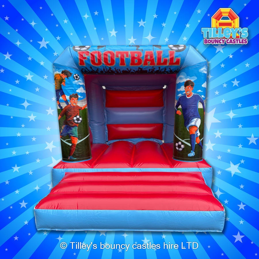 Football Blue & Red Slim Bouncy Castle - Bouncy Castle and Soft play ...